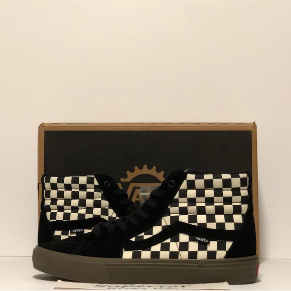 Vans | Shoes | Vans Bmx Sk8hi Checkerboard Blackdark Gum | Poshmark